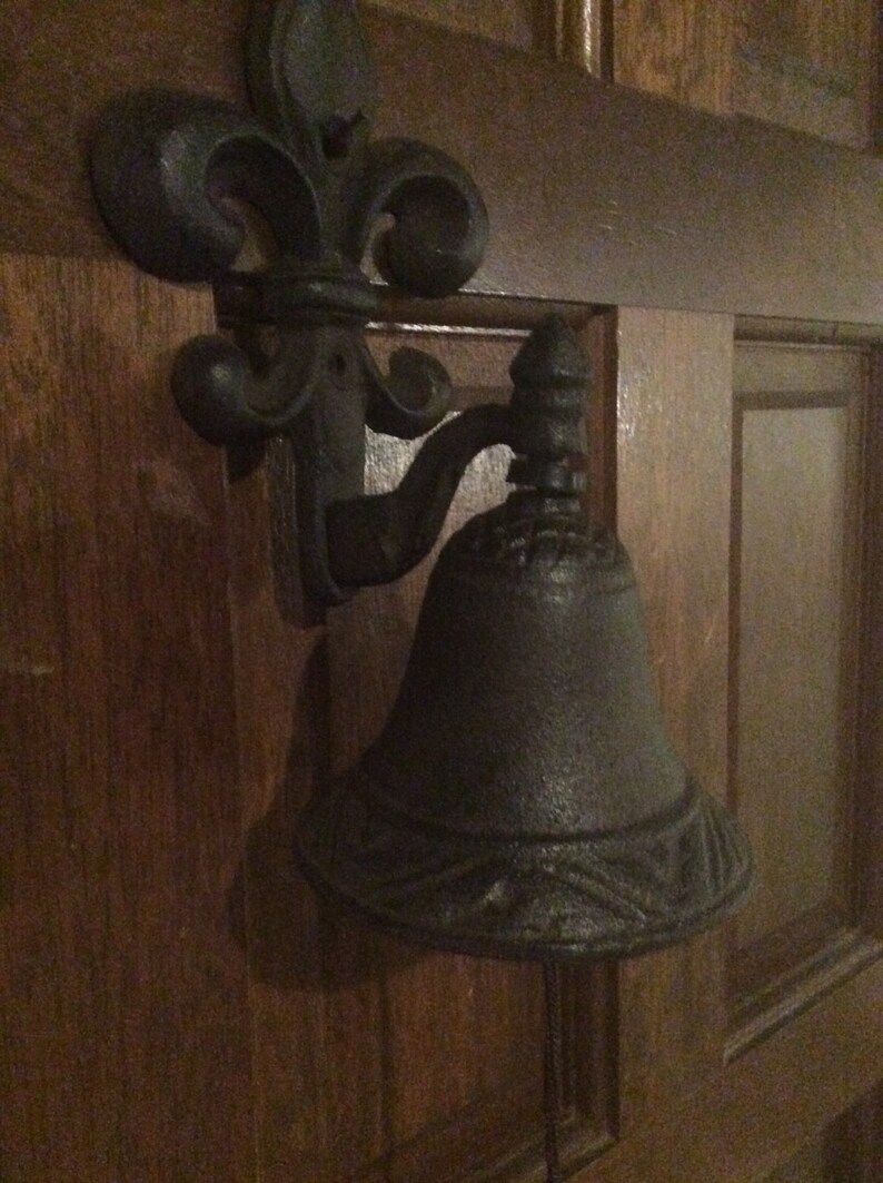 Cast Iron Wall Bell Dinner Bell Hanging Doorbell Farm | Etsy