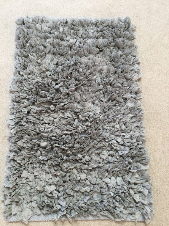Rugs Floor & Rugs Gray Shag Rag Rug etna.com.pe