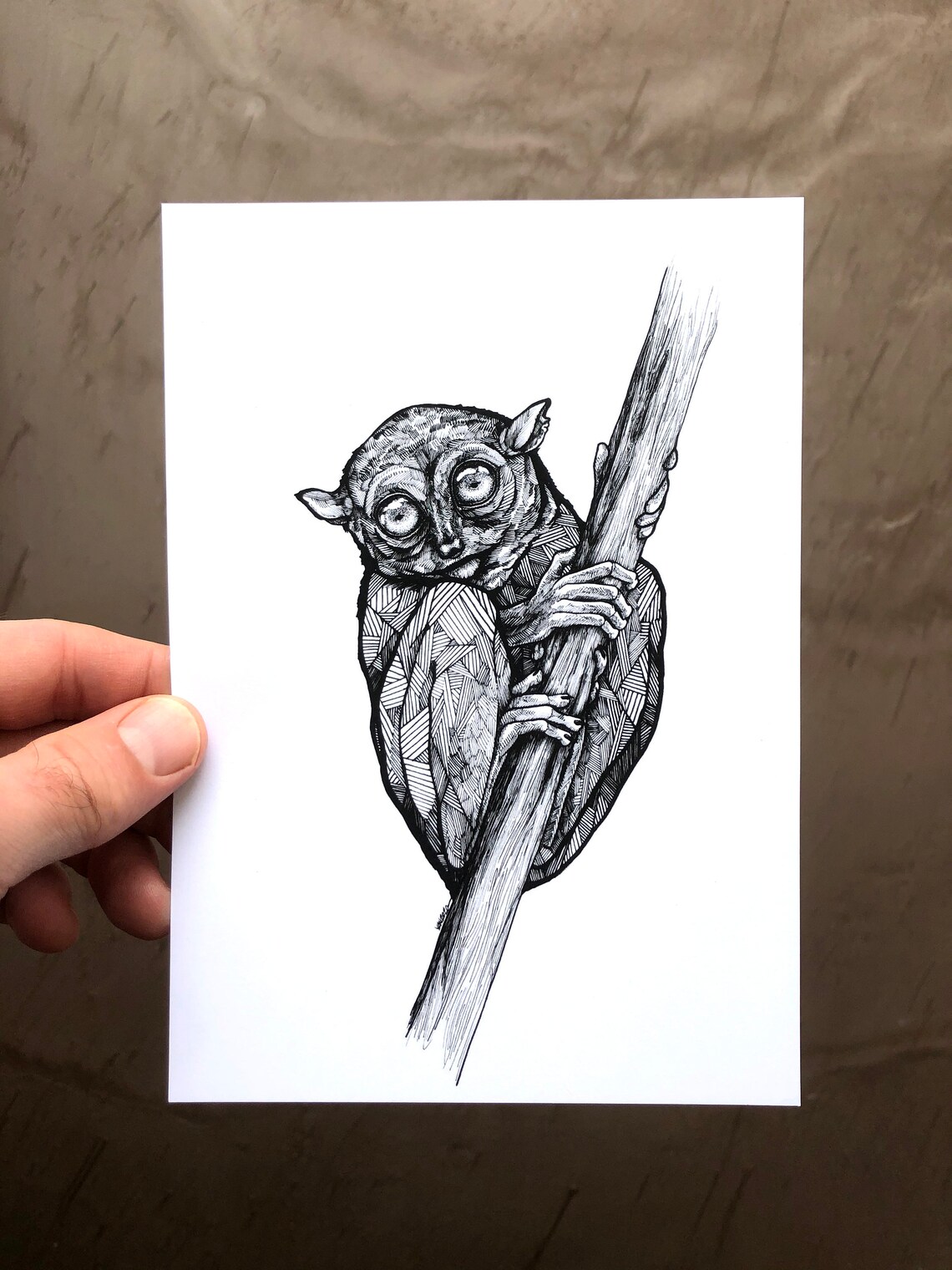 Tarsier Art Tarsier Drawing Art Prints Tarsier Prints - Etsy