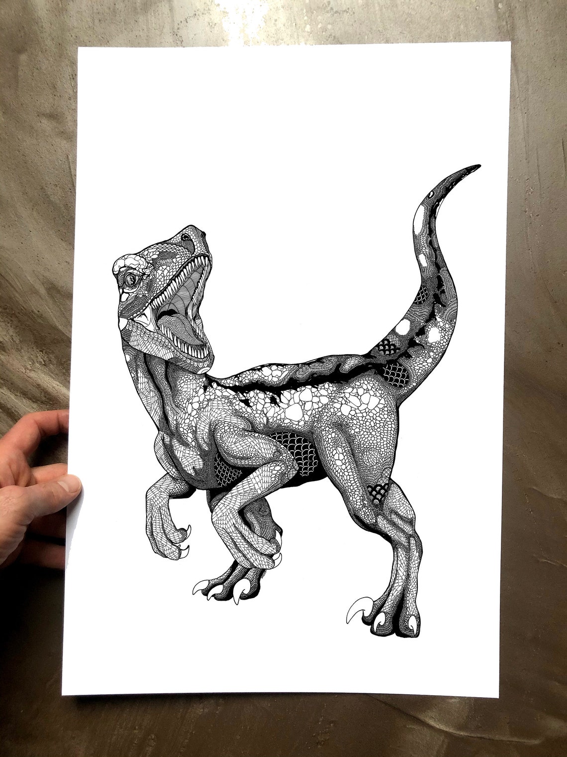 Raptor Raptors Prints Raptor Art Raptor Drawings - Etsy