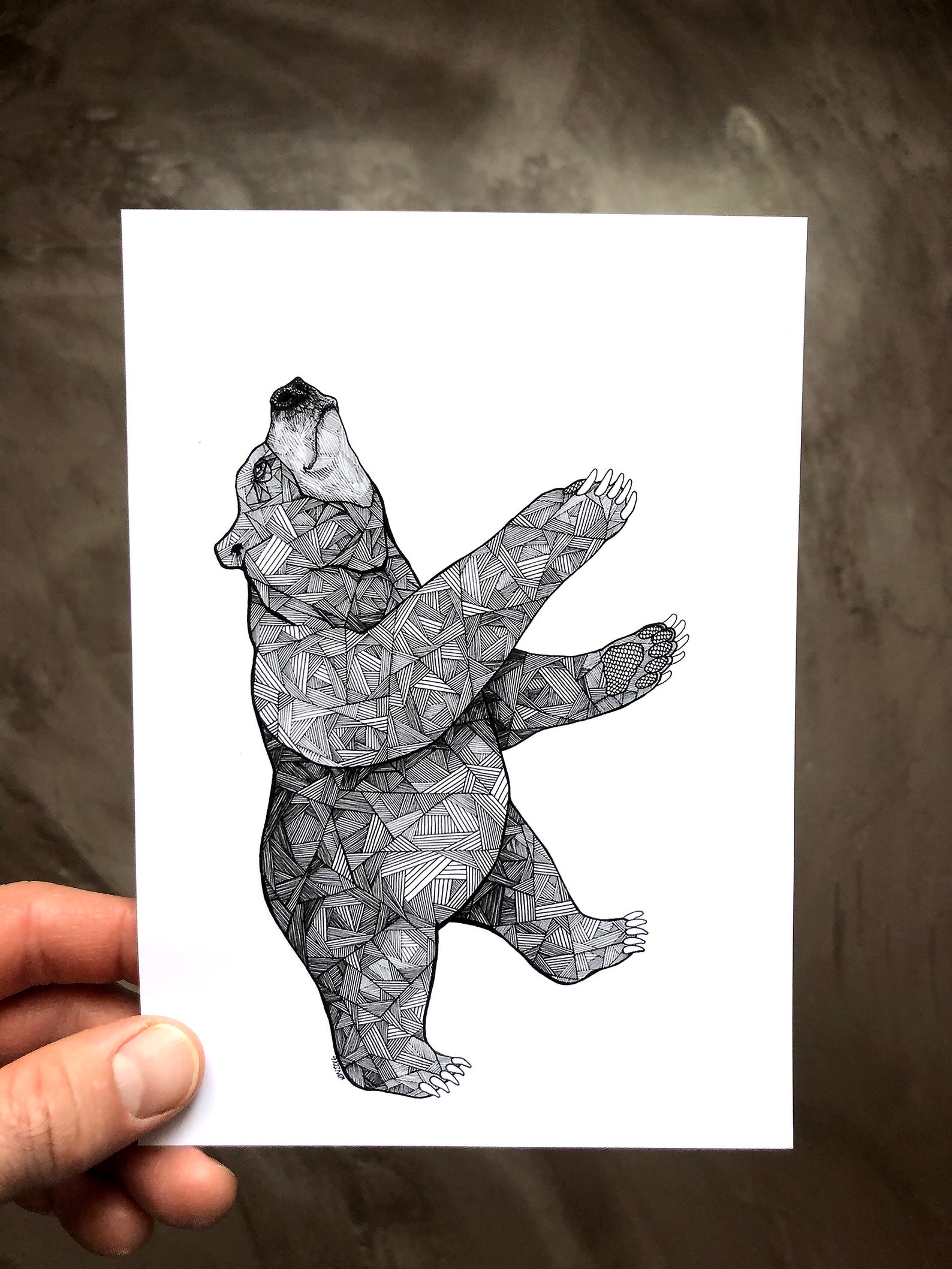 Dancing Bear Bear Art Art Prints Bear Drawing Bear | Etsy