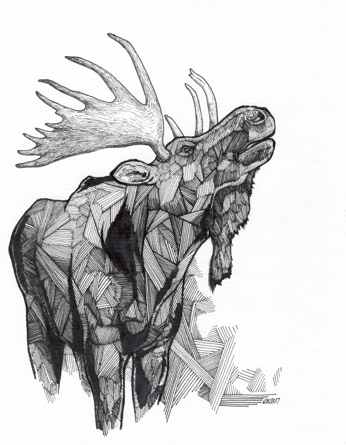 Moose Art Moose Drawings Moose Prints Art Prints - Etsy Canada