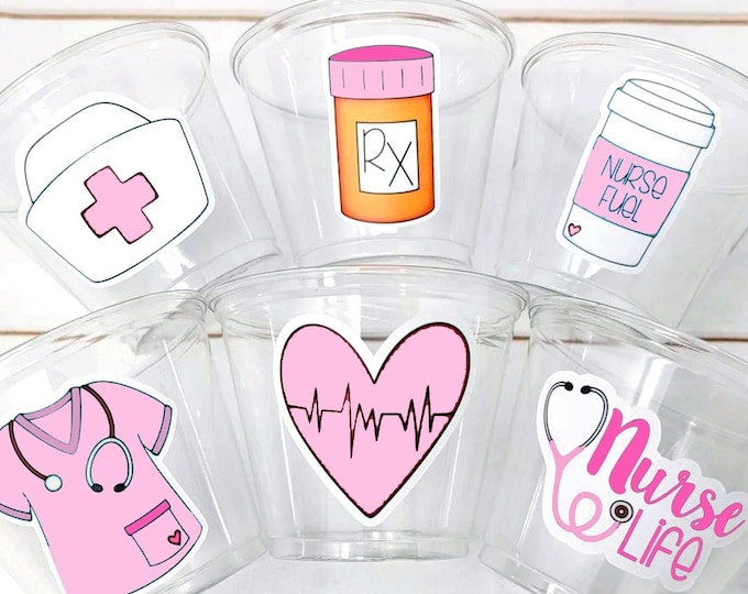NURSING PARTY CUPS Doctor Party Cups Nurse Party Cups - Etsy