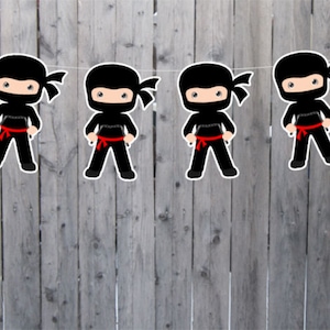 Ninja Banner, Ninja Birthday Banner, Ninja Garland, Ninja Party Banner ...