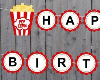Popcorn Banner | Etsy