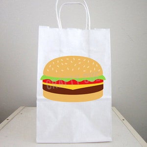 Hamburger Goody Bags, Hamburger Favor Bags, Hamburger Gift Bags ...