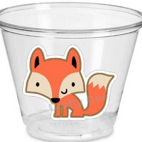 Fox Party Cups Fox Baby Shower Cups Fox Birthday Party Cups - Etsy