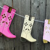 COWGIRL PARTY GARLAND Cowgirl Boot Garland Cowgirl Boot - Etsy