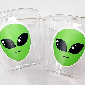 ALIEN PARTY CUPS -alien Cups Alien Birthday Alien Party Alien Party ...
