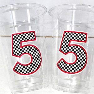 RACING PARTY CUPS - Race Car Cups Racing Birthday Cups Racing Birthday ...