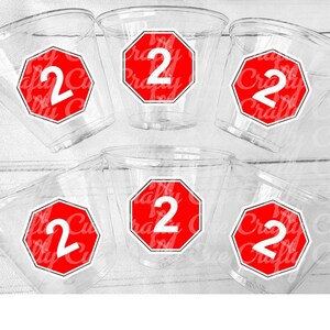 STOP SIGN CUPS - School Bus Party Cups Traffic Sign Cups Transportation ...