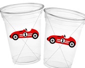 RACING PARTY CUPS Race Car Cups Racing Birthday Cups Racing - Etsy