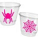 GIRL SPIDER PARTY Cups - Spider Web Cups Spider Cups Pink Spider ...