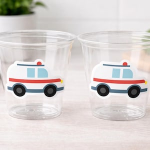 AMBULANCE PARTY CUPS - Emergency Vehicles Birthday Party Decorations ...