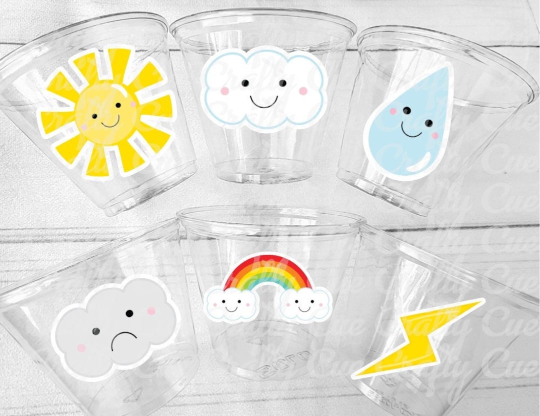 Weather Party Cups Weather Birthday Party Meteorologist Birthday ...