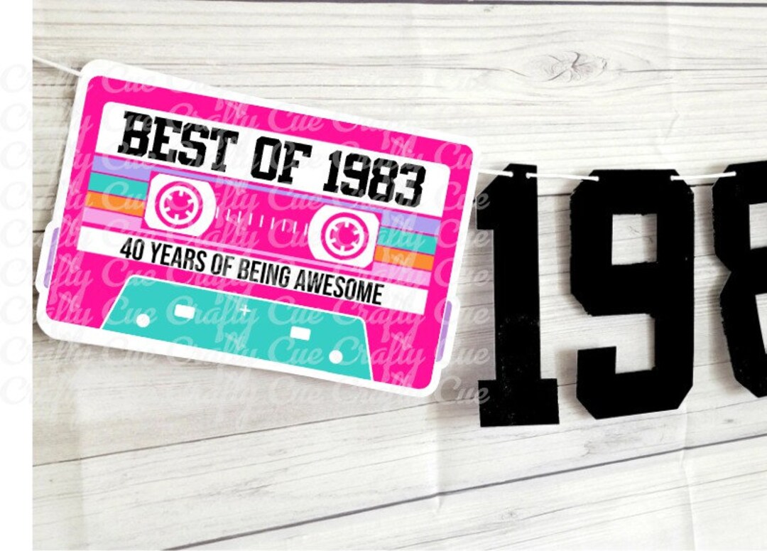 BEST OF 1983 40th Birthday Banner 1983 Banner 1983 Party Decorations ...