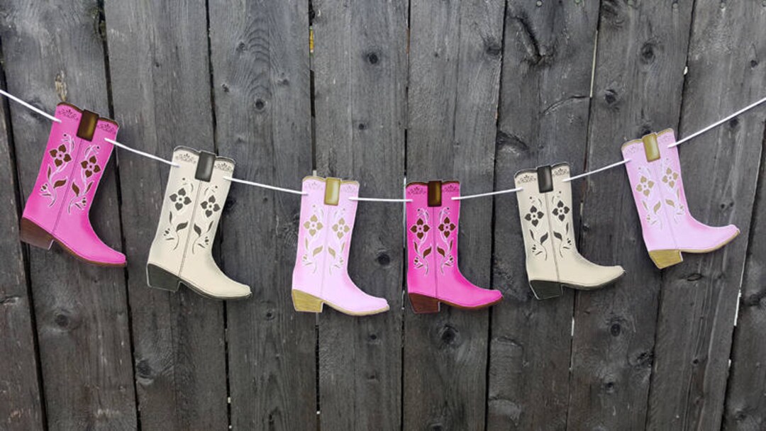 COWGIRL PARTY GARLAND Cowgirl Boot Garland Cowgirl Boot - Etsy