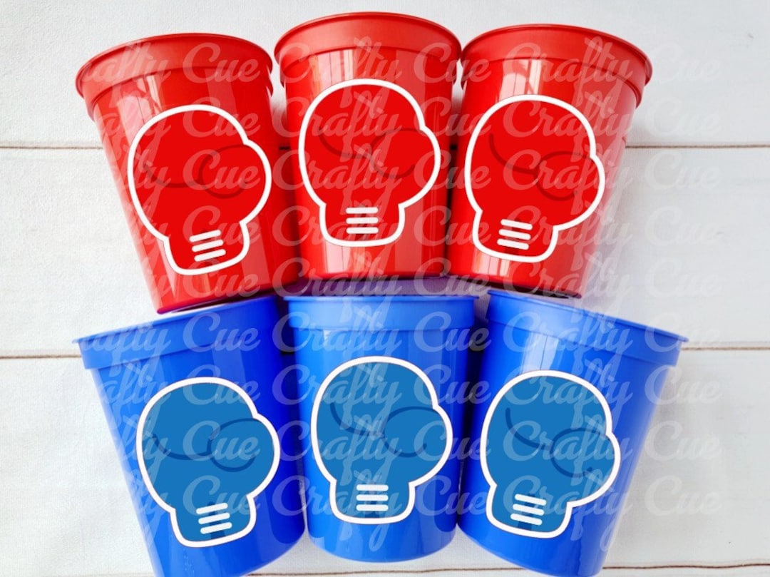 BOXING PARTY CUPS - Boxing Birthday Party Boxing Party Favors Boxer ...