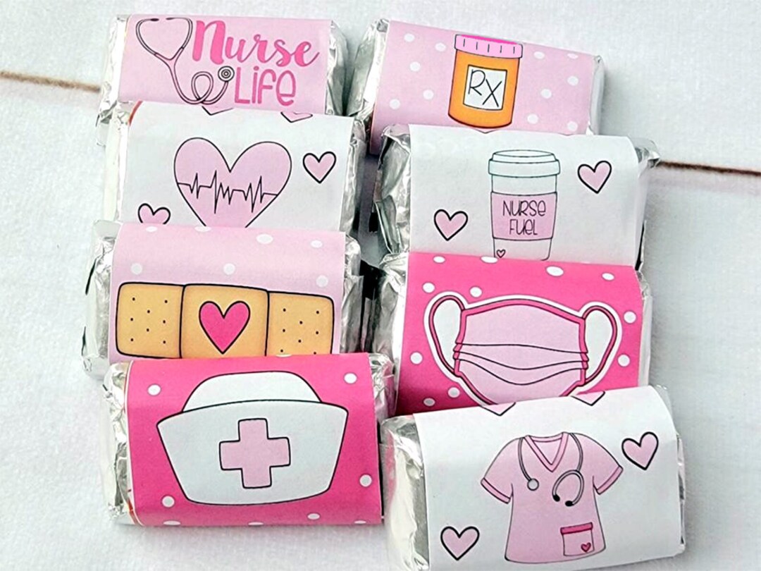 30 - NURSE PARTY FAVOR Stickers for Candy Nurse Stickers Nurse ...
