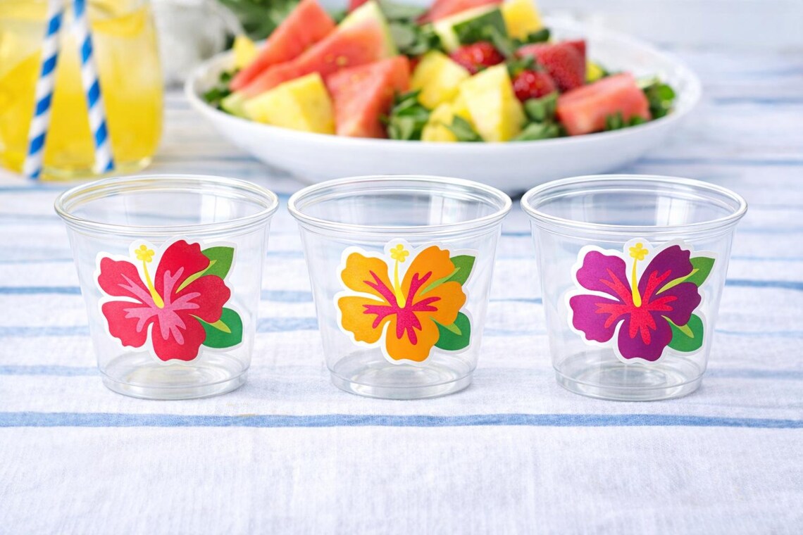 LUAU PARTY CUPS Luau 1st Birthday Party Cups Aloha Luau Party ...