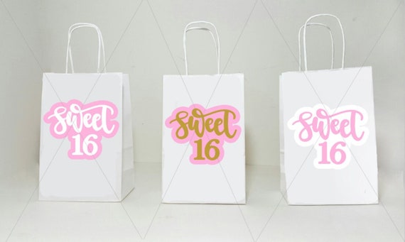 SWEET 16 PARTY BAGS Sweet 16 Birthday Sweet 16 Party Sweet - Etsy