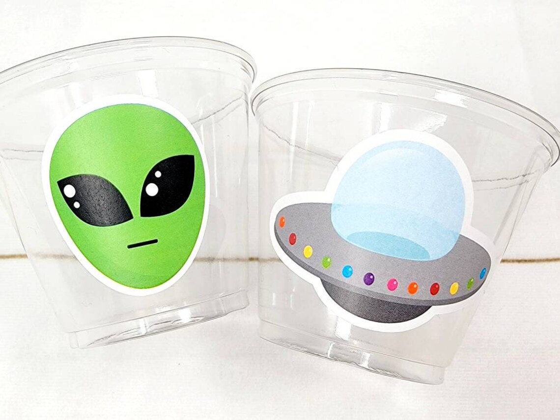 ALIEN PARTY CUPS -alien Cups Alien Birthday Alien Party Alien Party ...