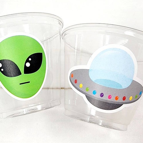 ALIEN PARTY CUPS alien Cups Alien Birthday Alien Party Alien - Etsy
