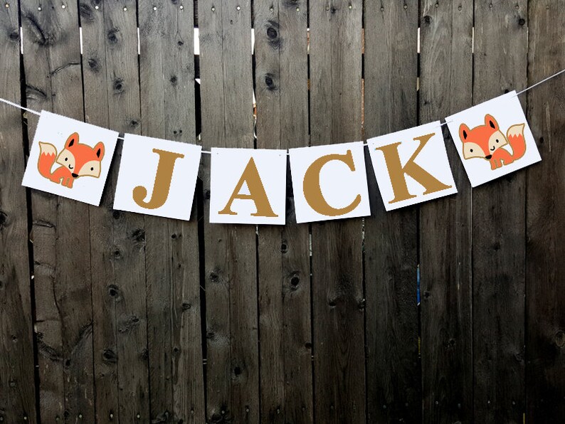 Fox Garland Fox Banner Woodland Banner Woodland Garland - Etsy