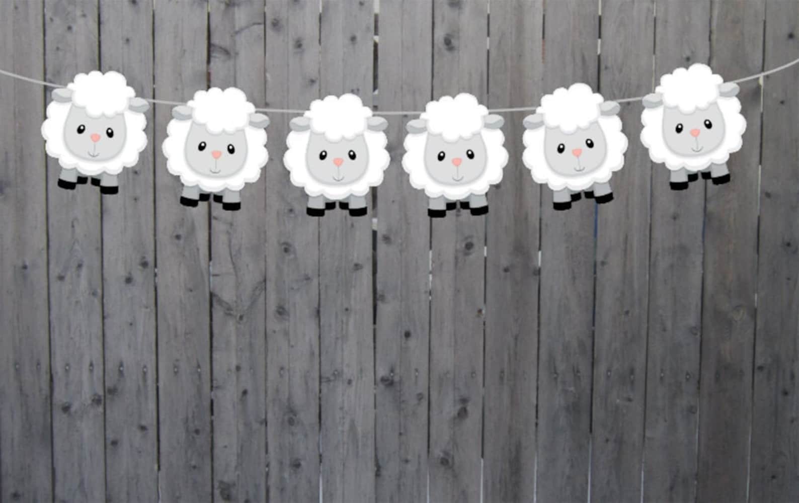 SHEEP GARLAND, Sheep Banner, Sheep Baby Shower, Sheep Party Decorations ...