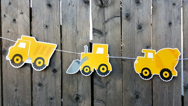 Construction Party Garland Construction Garland Construction - Etsy
