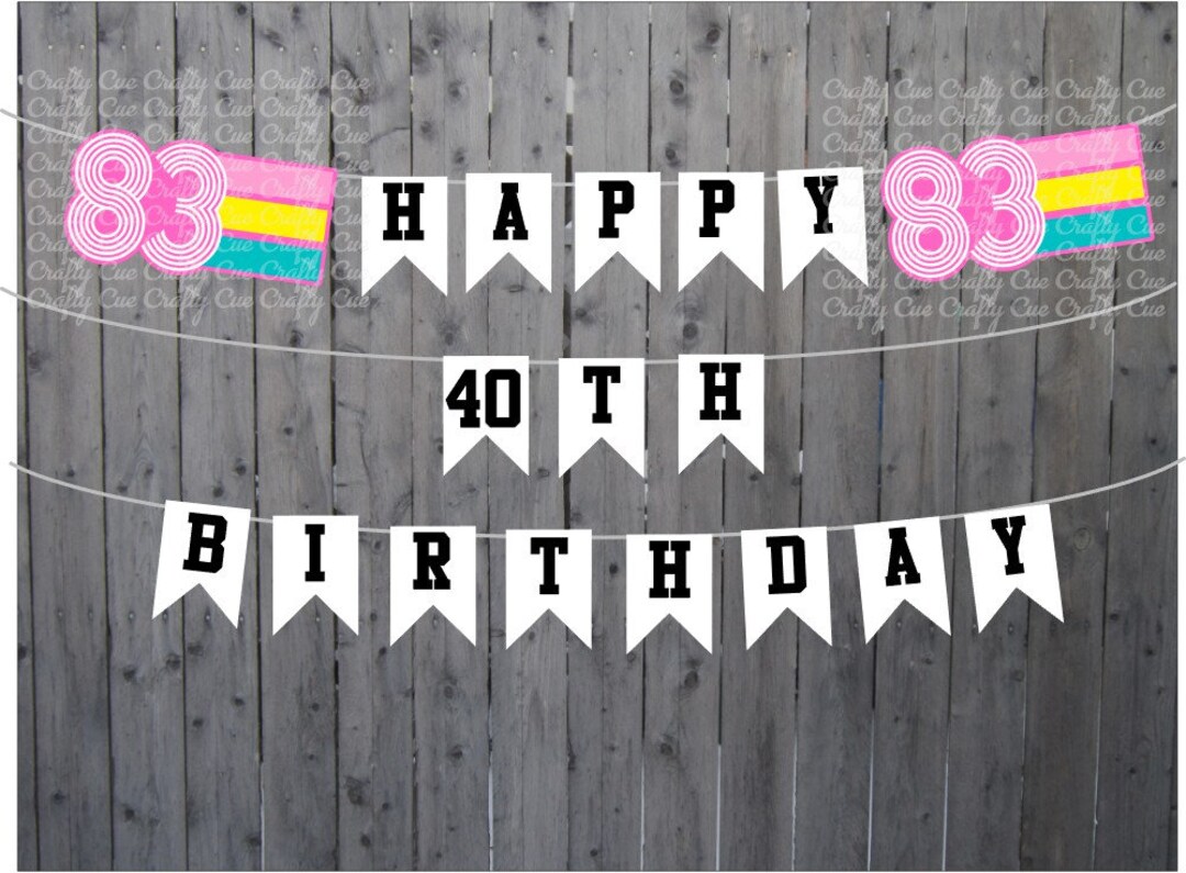 BEST OF 1983 - 40th Birthday Banner 1983 Banner 1983 Party Decorations ...
