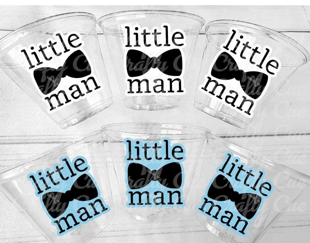 LITTLE MAN PARTY Cups Little Man Cups Little Man Baby Shower Little Man ...