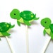 Turtle Cupcake Toppers - Turtle Birthday - Turtle Baby Shower - Under ...