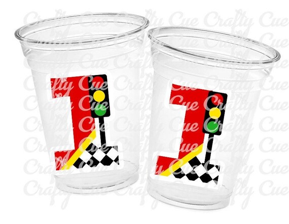 RACING PARTY CUPS - Race Car Cups Racing Birthday Cups Racing Birthday ...