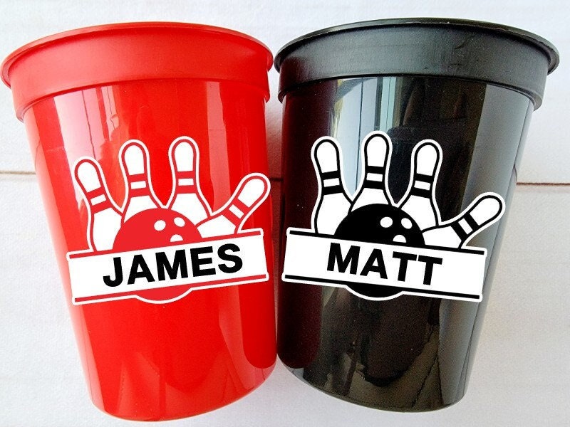 BOWLING PARTY CUPS - Bowling Birthday Cups Bowling Cups First Birthday ...