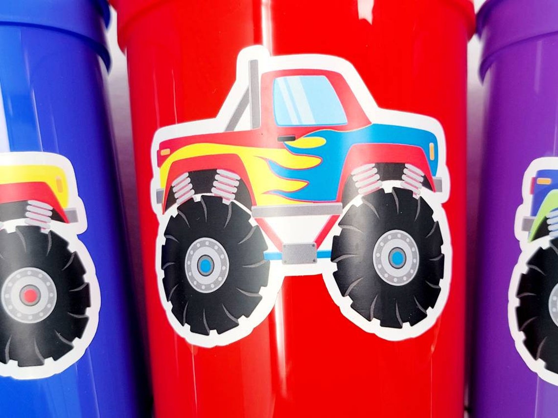 MONSTER TRUCK PARTY Cups Monster Truck Treat Cups Monster - Etsy