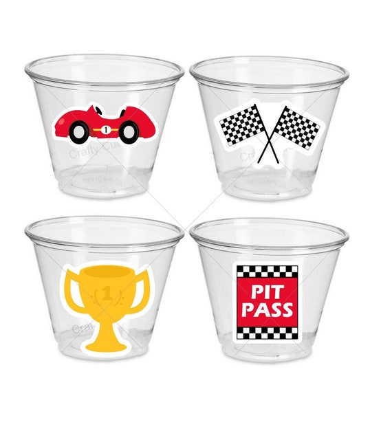 RACING PARTY CUPS - Race Car Cups Racing Birthday Cups Racing Birthday ...