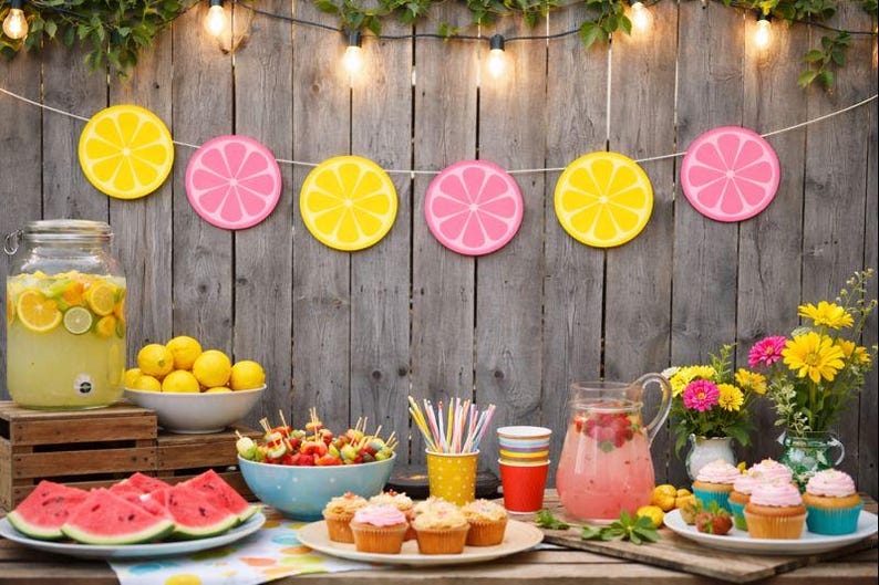 Lemon Banner, Lemon Garland, Lemonade Banner, Lemonade Decorations ...