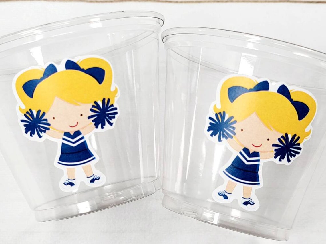 CHEERLEADER PARTY CUPS Cheer Party Cups Cheerleader Party - Etsy