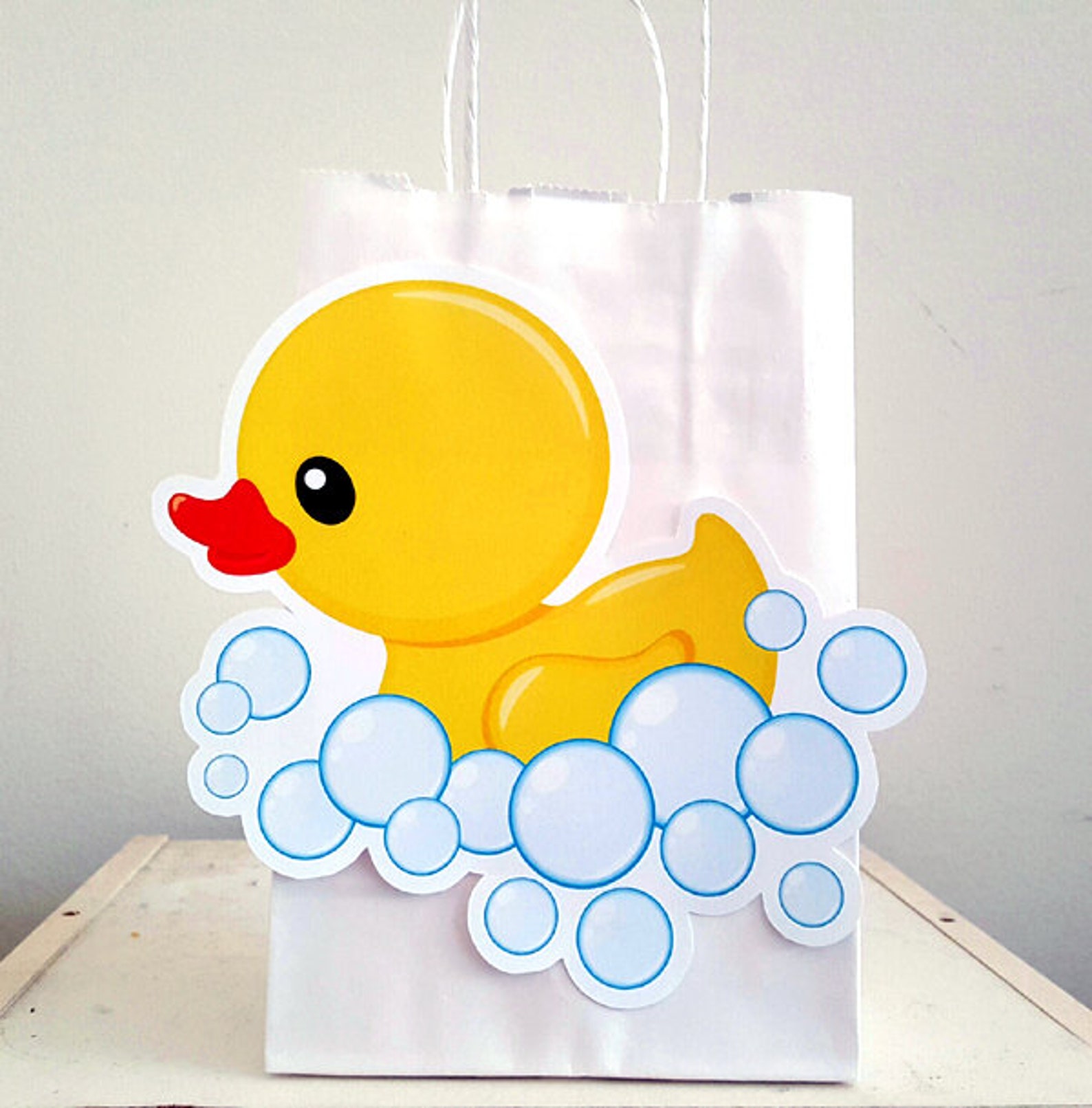 Rubber Ducky in Bubbles Cupcake Toppers Rubber Duck Cupcake - Etsy