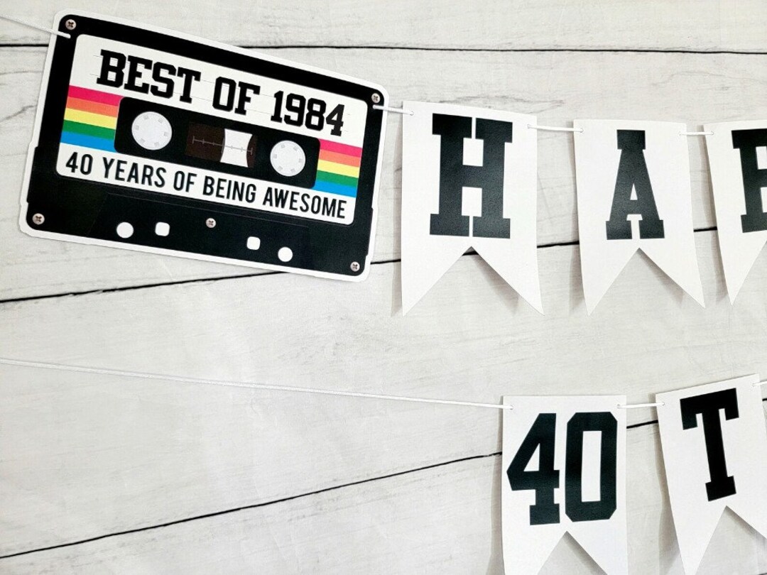 BEST OF 1984 40th Birthday Banner 1984 Banner 1984 Party Decorations ...