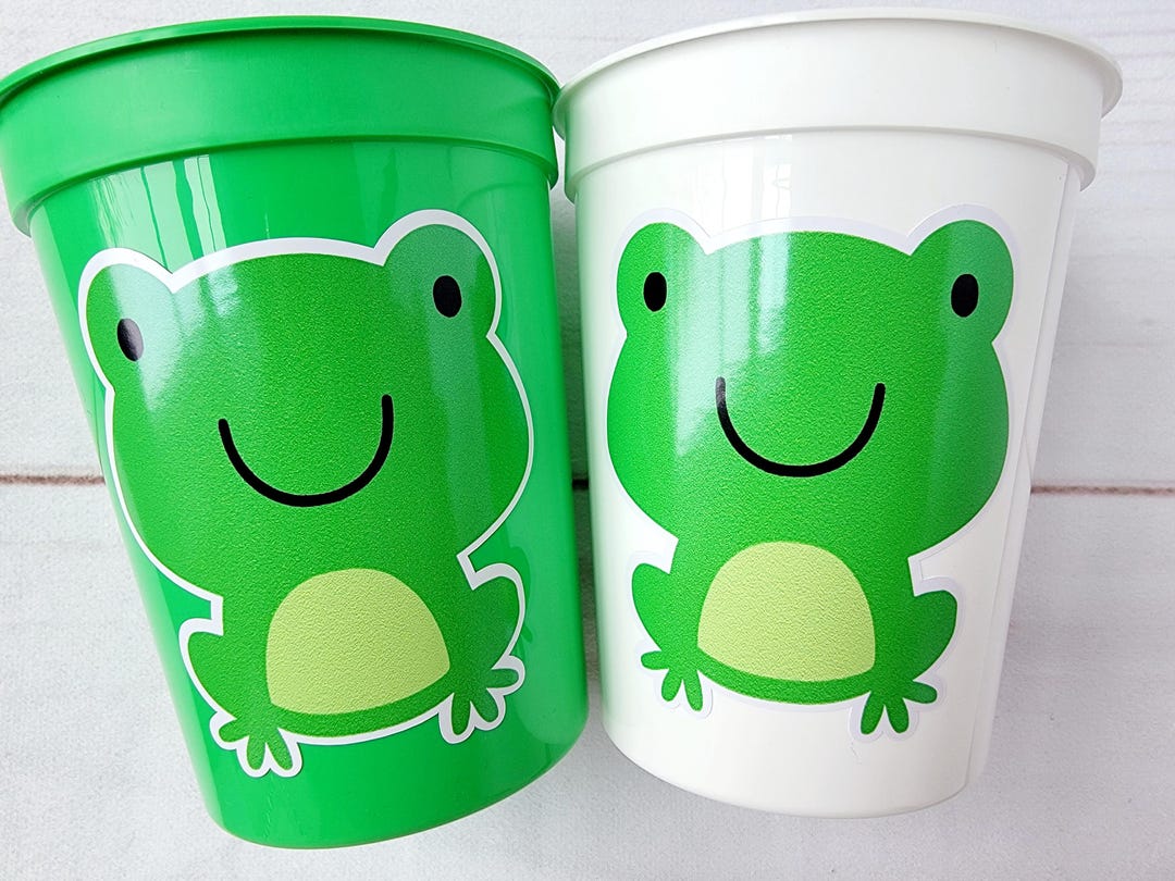 FROG PARTY CUPS - Frog Cups Frog Birthday Cup Frog Baby Shower Frog ...
