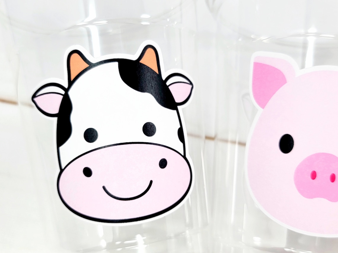 FARM PARTY Cups - Farm Cups Farm Animal Cups Farm First Birthday Farm ...