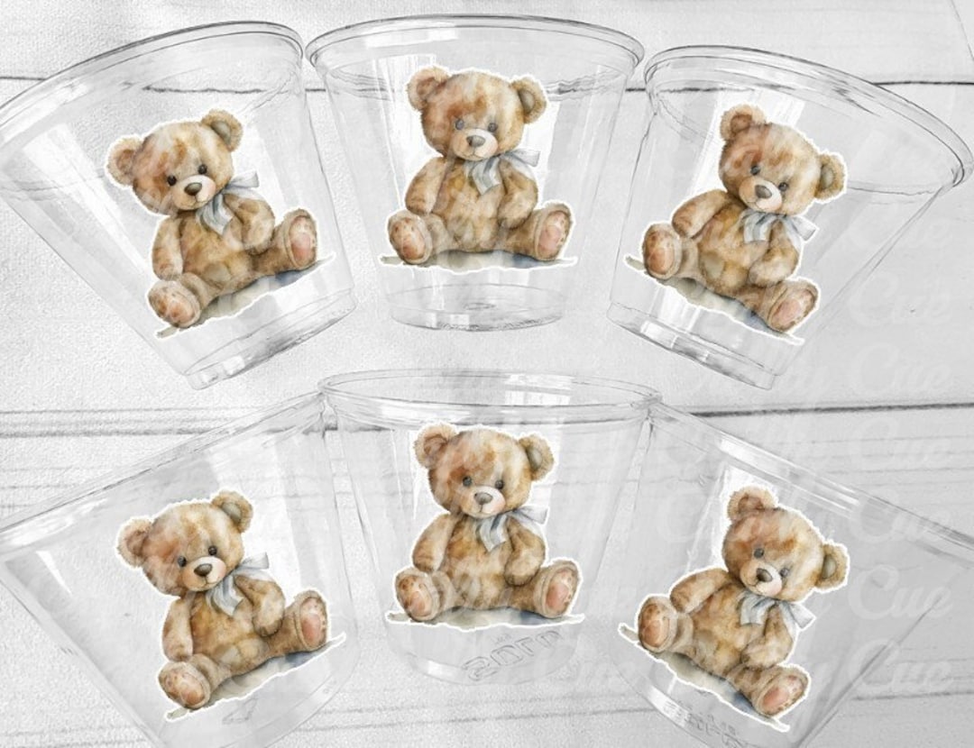 Teddy Bear Party Cups Teddy Bear Baby Shower Favors Teddy Bear Birthday ...