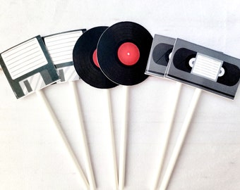 Record Cupcake Toppers Album Cupcake Toppers - Etsy