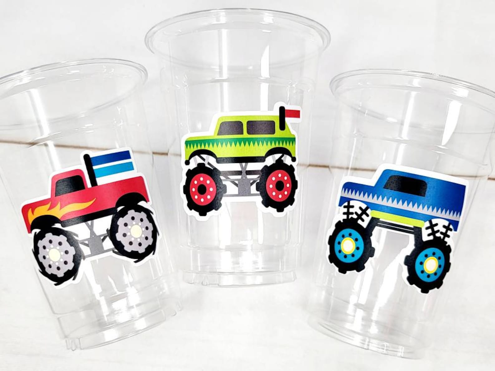 MONSTER TRUCK PARTY Cups Monster Truck Treat Cups Monster - Etsy