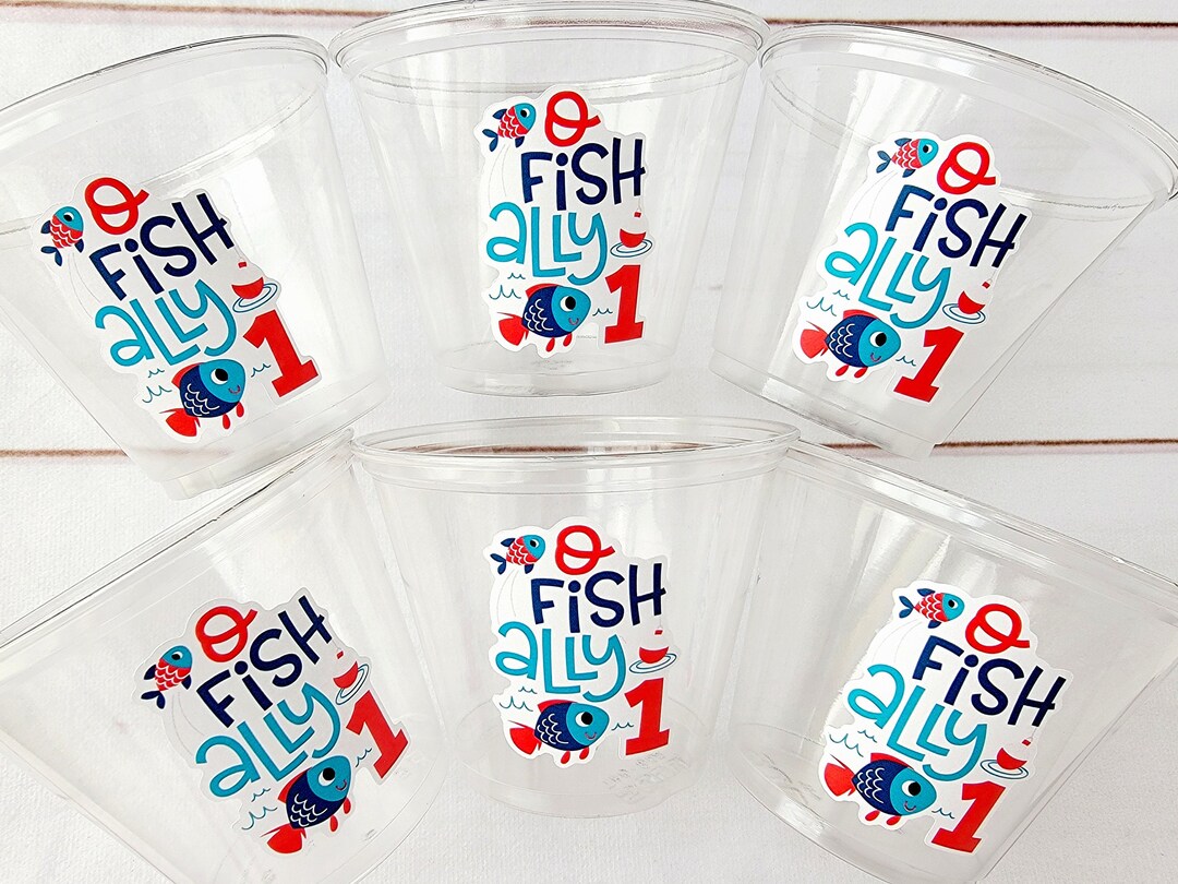 FISHING PARTY CUPS O-fish-ally Fishing Birthday Fishing First Birthday ...