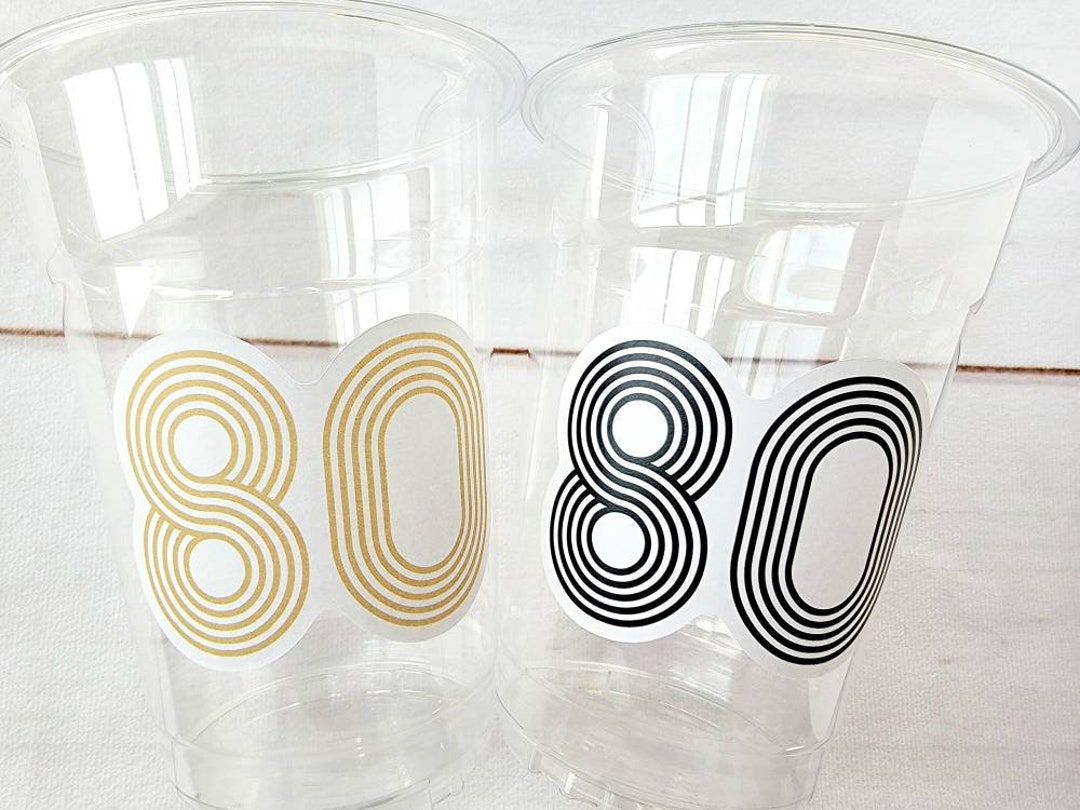 80th PARTY CUPS - Vintage 1943 80th Anniversary 80th Reunion Best of ...