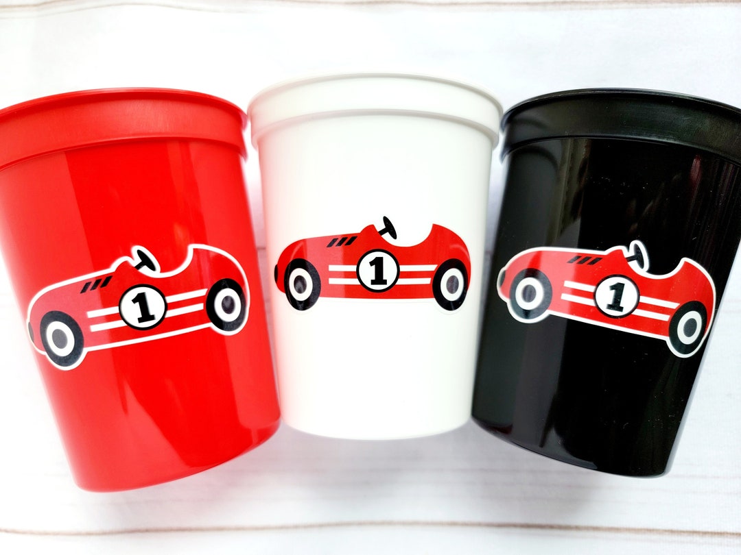 RACING PARTY CUPS - Race Car Cups Racing Birthday Cups Racing Birthday ...