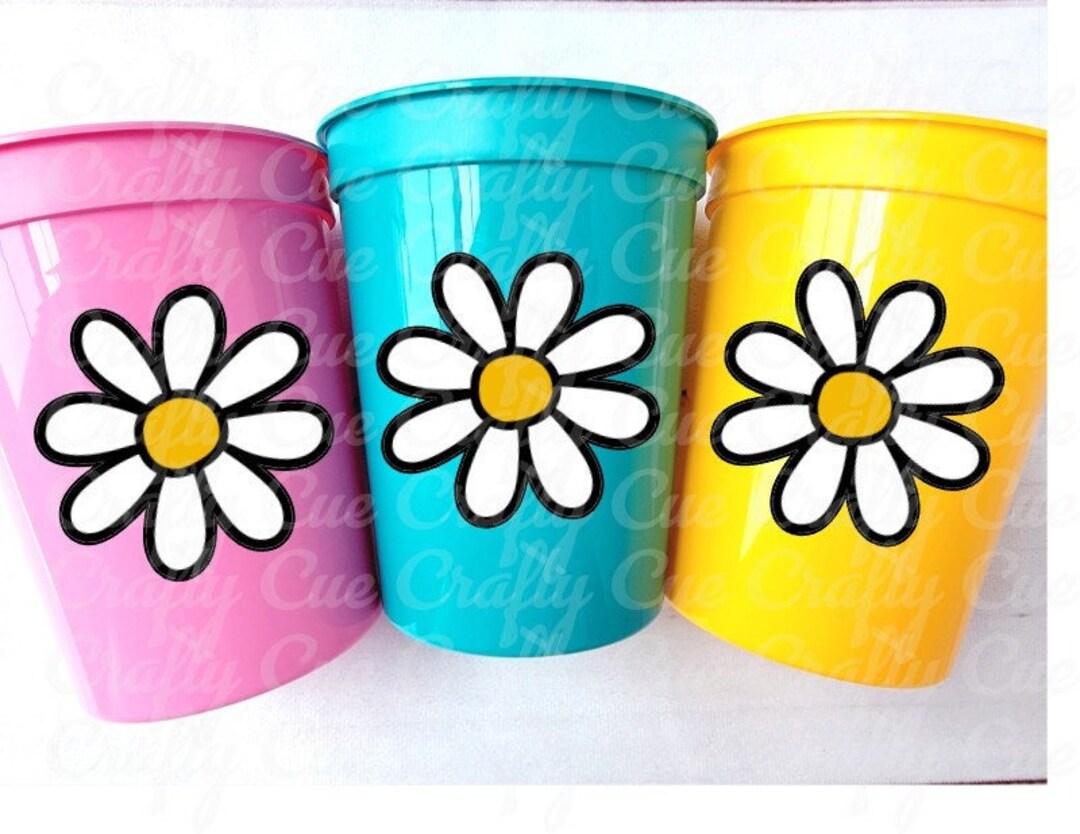 DAISY CUPS - Daisy Birthday Party Cups Daisy Baby Shower Cups Floral ...